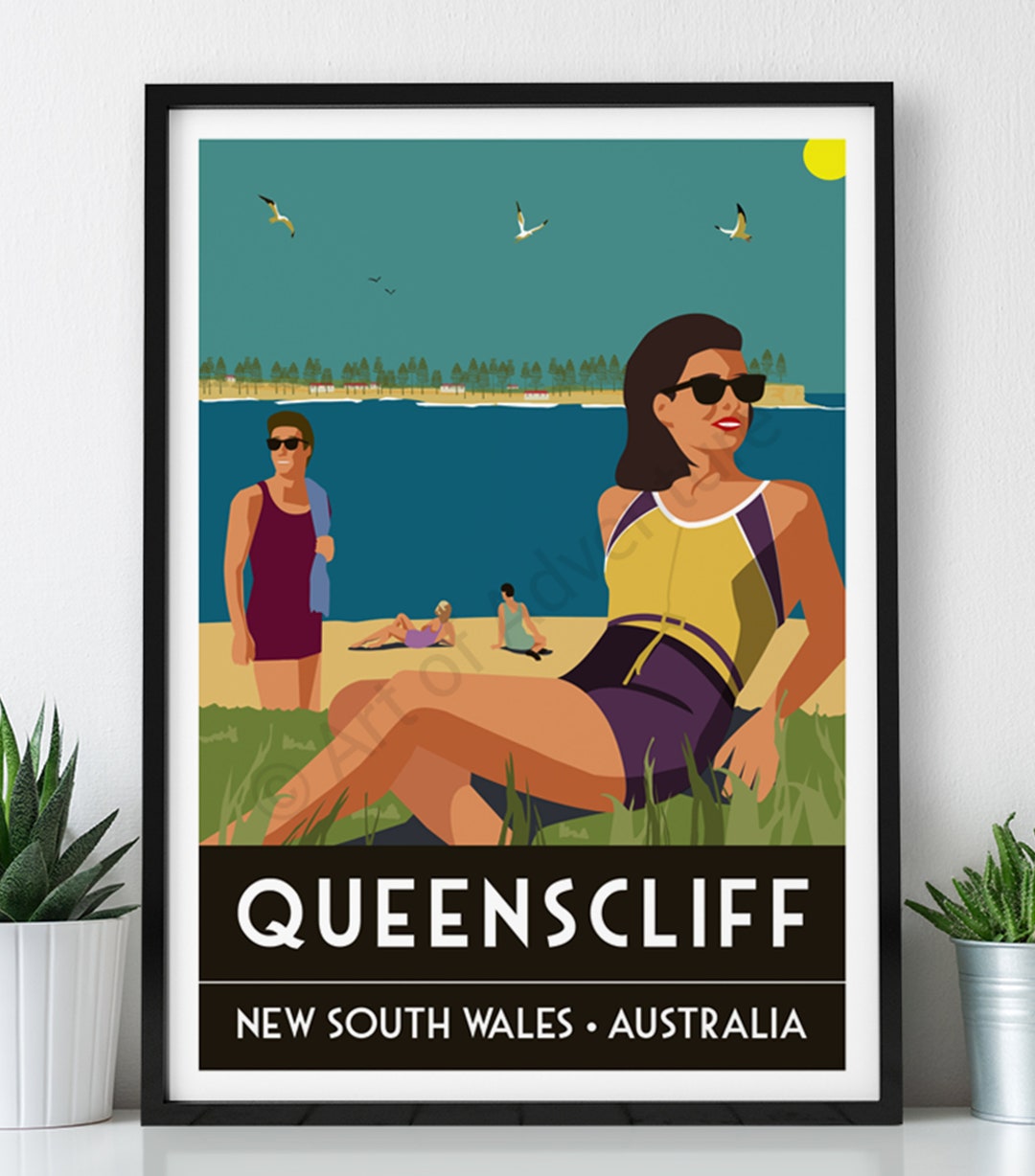 Queenscliff Beach – Large Poster / A2, A1, A0 Print / Australia ...