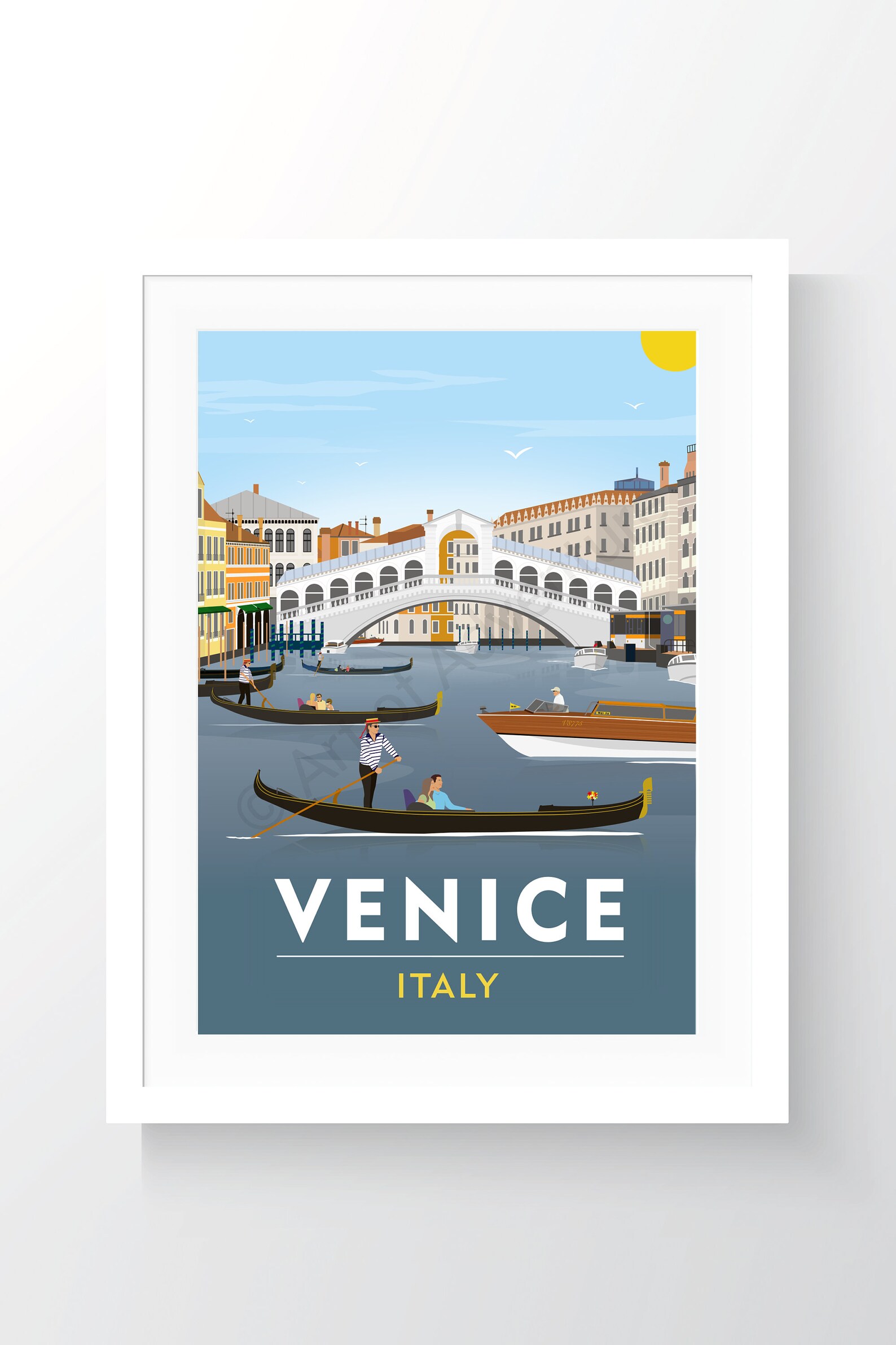 Venice Italy Poster / A4 or A3 Print / Travel Poster / - Etsy