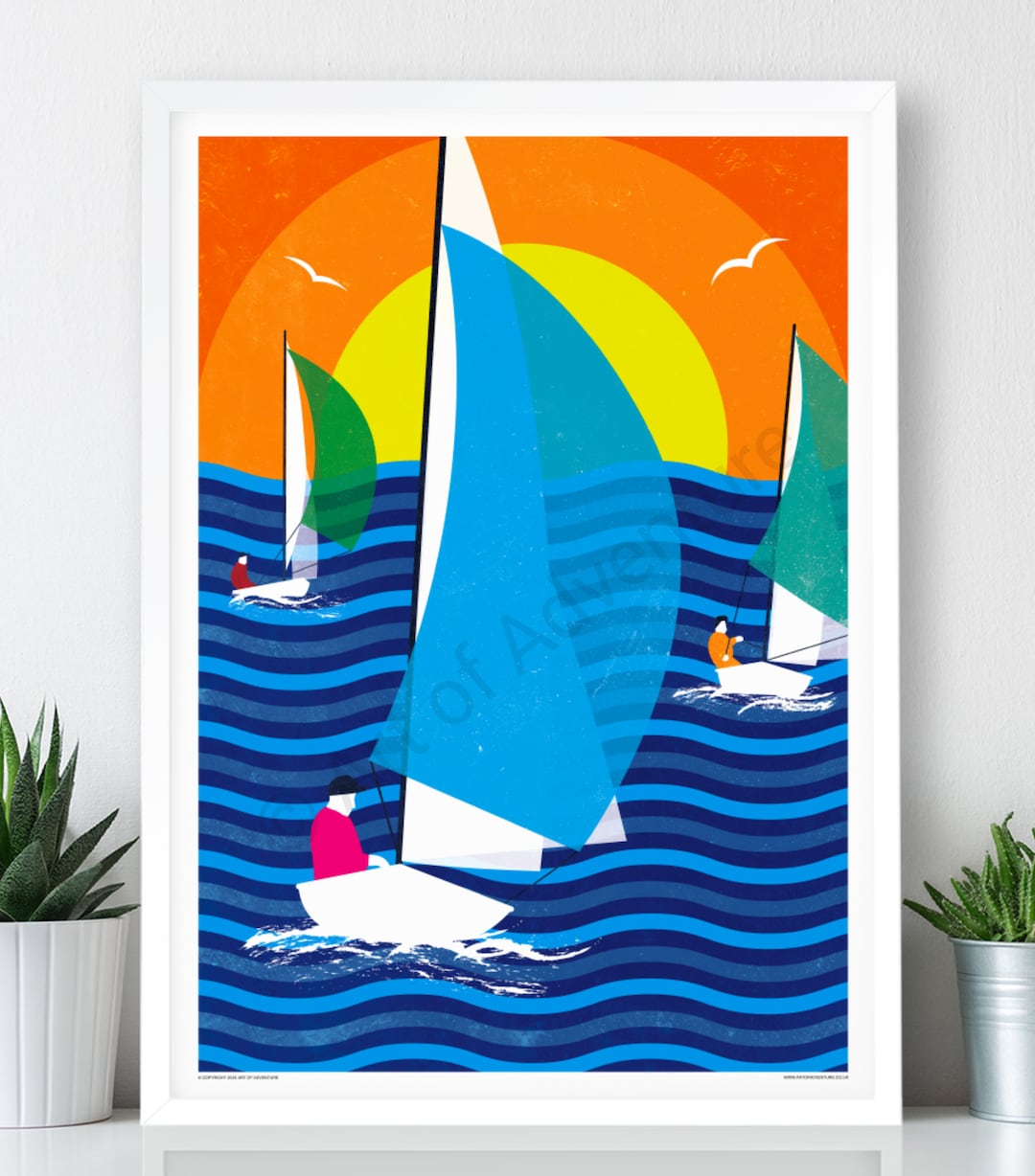 Sailing – Large Poster / A2, A1, A0 Print / Travel Poster / Vintage ...