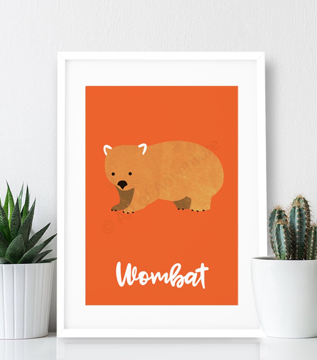 Wombat Poster / A3 Print / Animal Print / Australian Wildlife - Etsy
