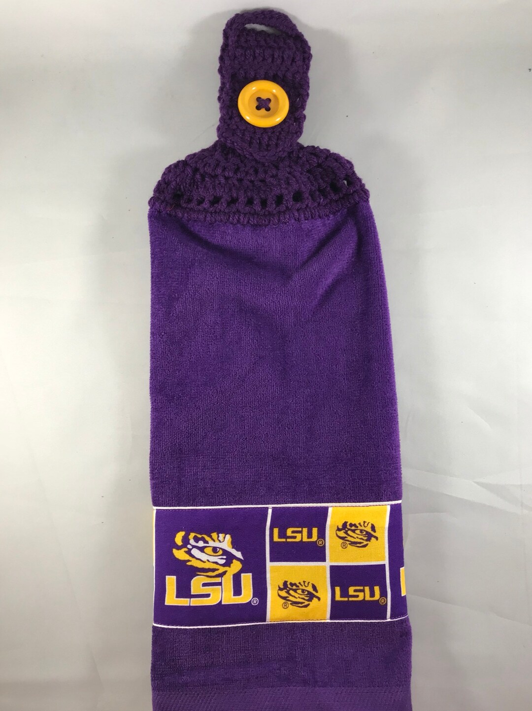 Hanging Crochet Top Kitchen Towel/lsu - Etsy