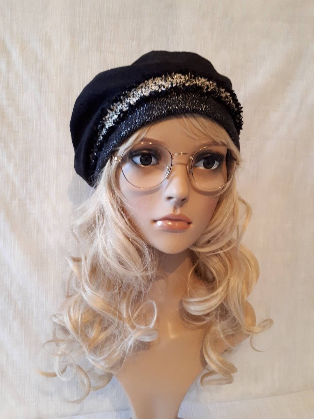 Chic Beret, Tweed Braid Beret, French Beret, Tweed Knitting Beret - Etsy