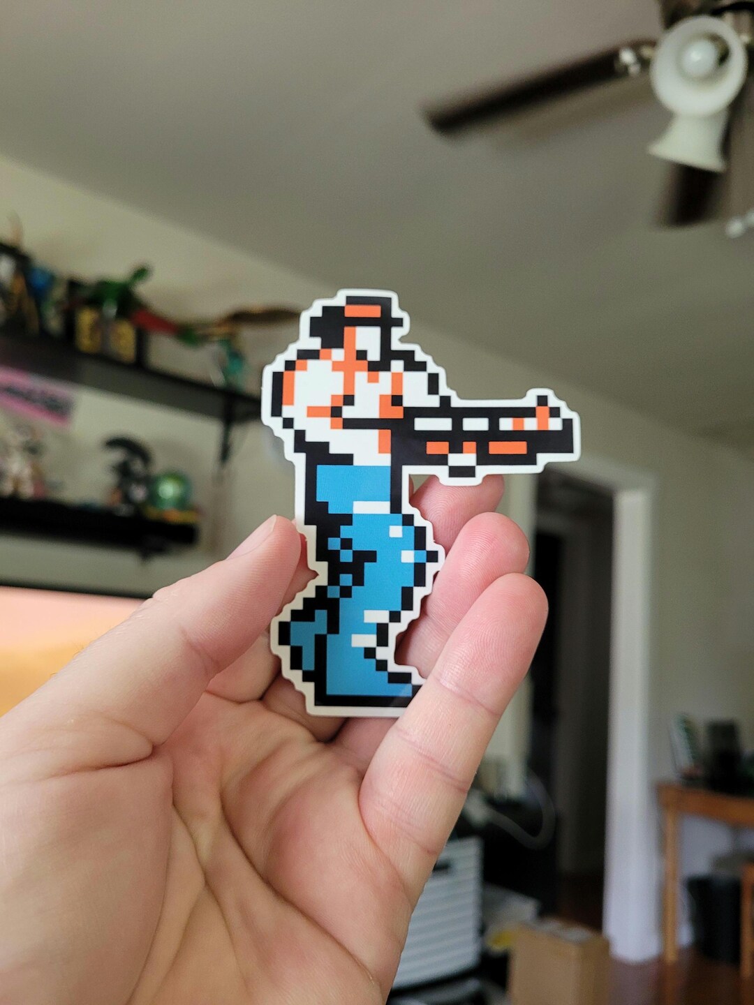CONTRA Player One NES Pixel Sticker - Etsy