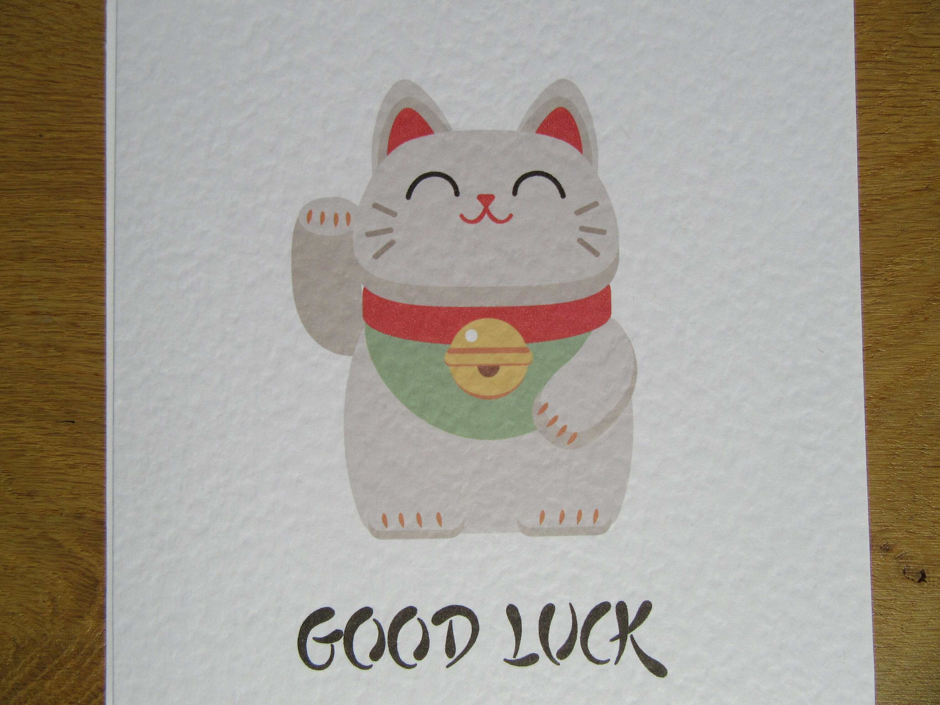 Good Luck Card Lucky Cat Maneki Neko - Etsy UK