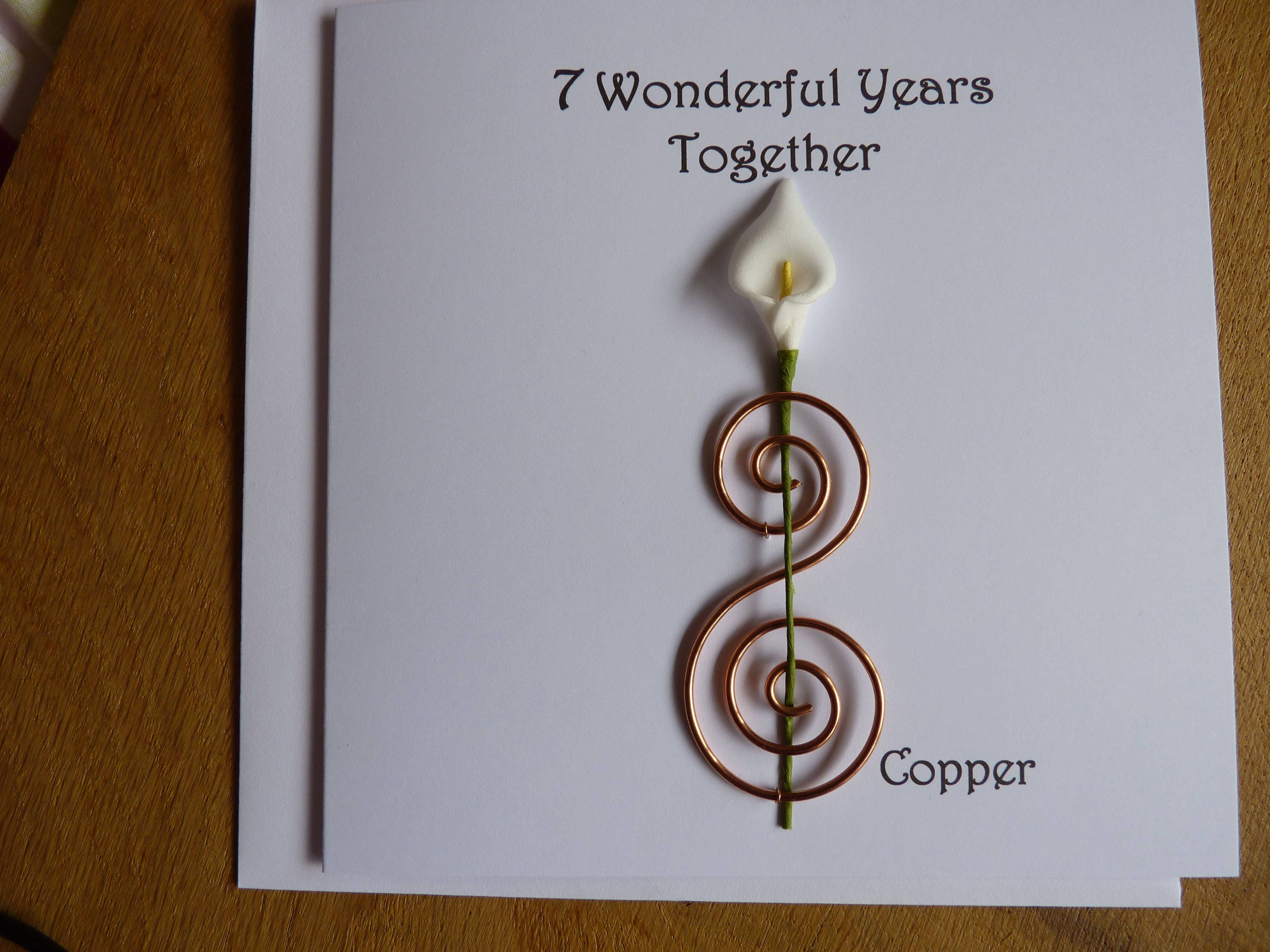 7th-anniversary-card-copper-7th-wedding-anniversary-card-etsy