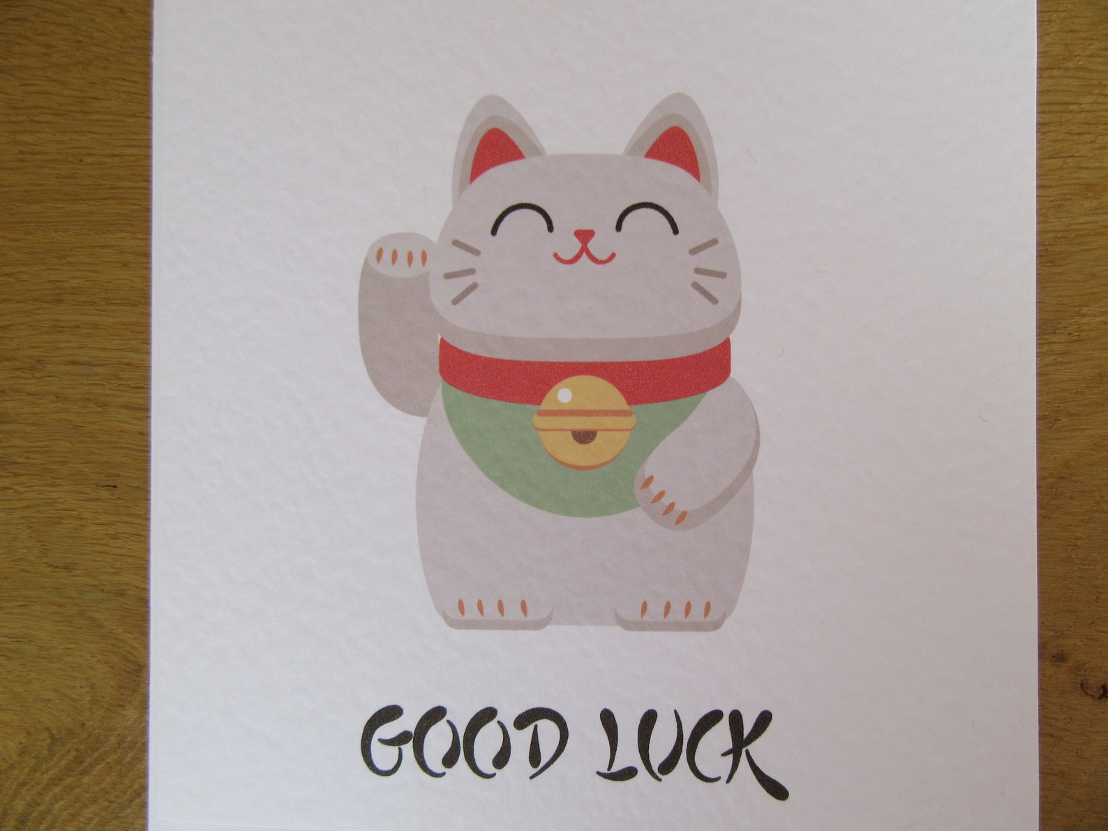 Good Luck Card Lucky Cat Maneki Neko - Etsy UK