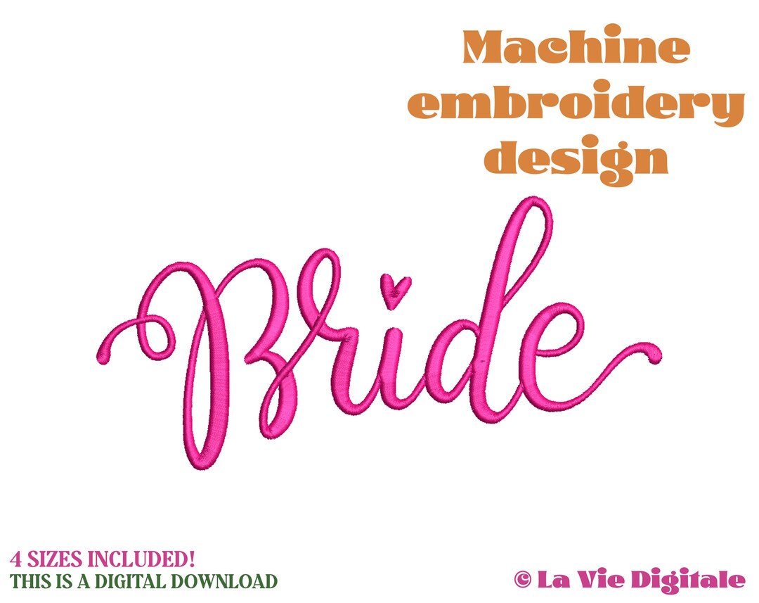 Embroidery Design - Bride Embroidery Design - Machine Embroidery Design ...