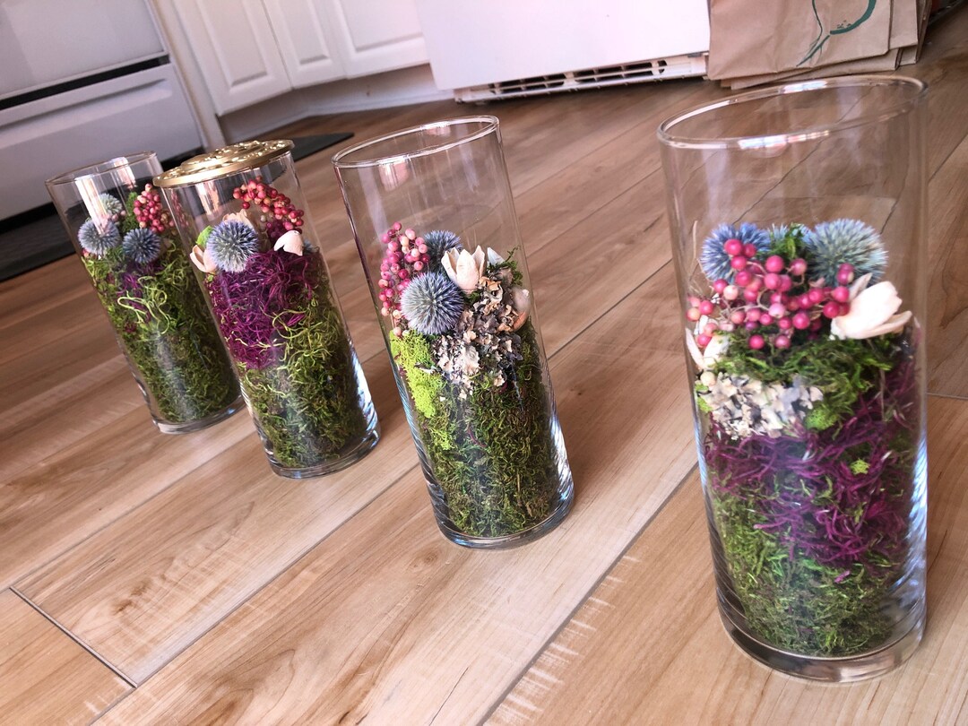 Floral Botanical Jars Dried Arrangements and Make Your Own - Etsy