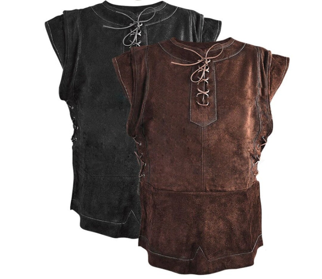 Mens Medieval Punk Vest Vikings Cosplay Archer Costume Adult - Etsy