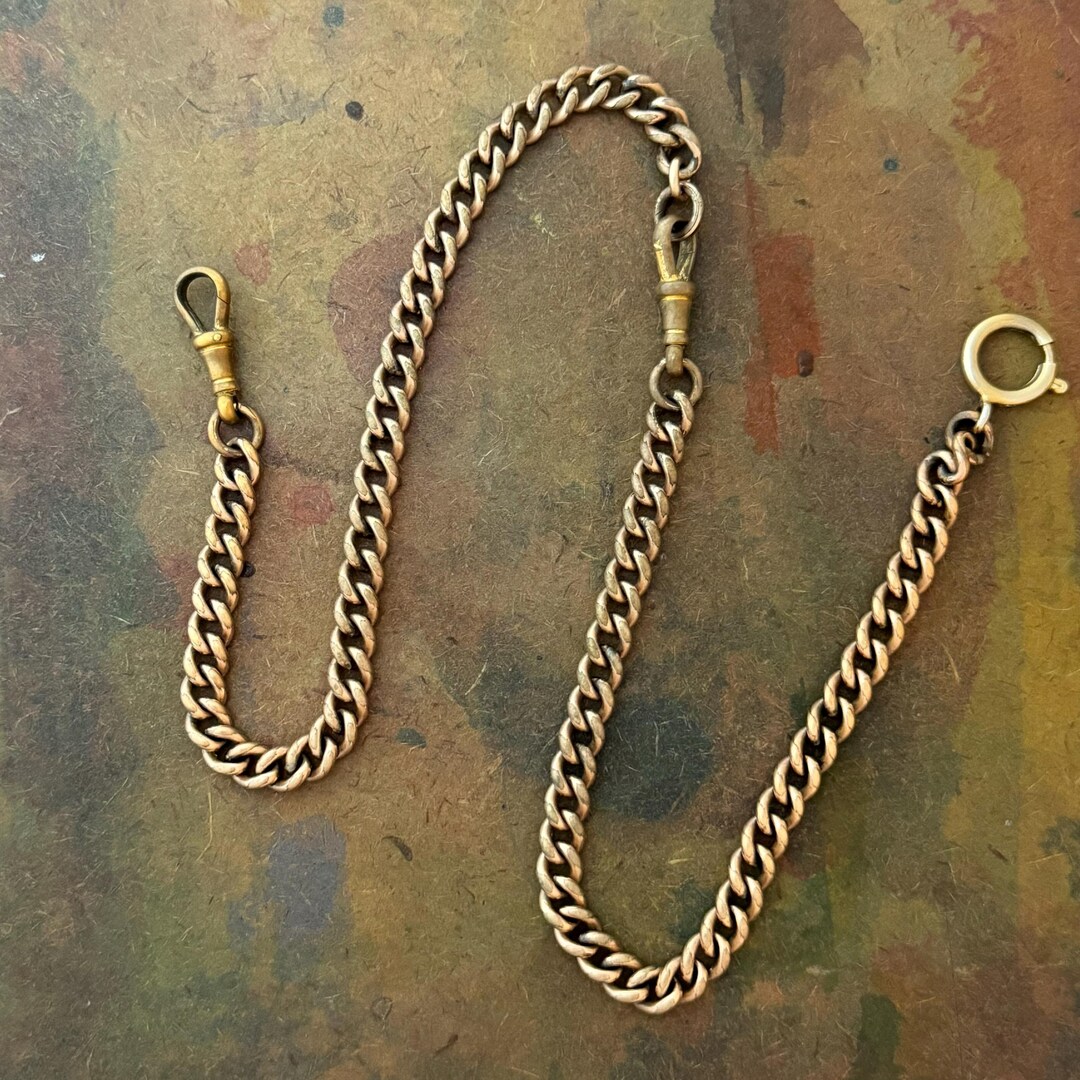Antique Watch Fob Chain Circa 20s 14K Gold Filled - Etsy