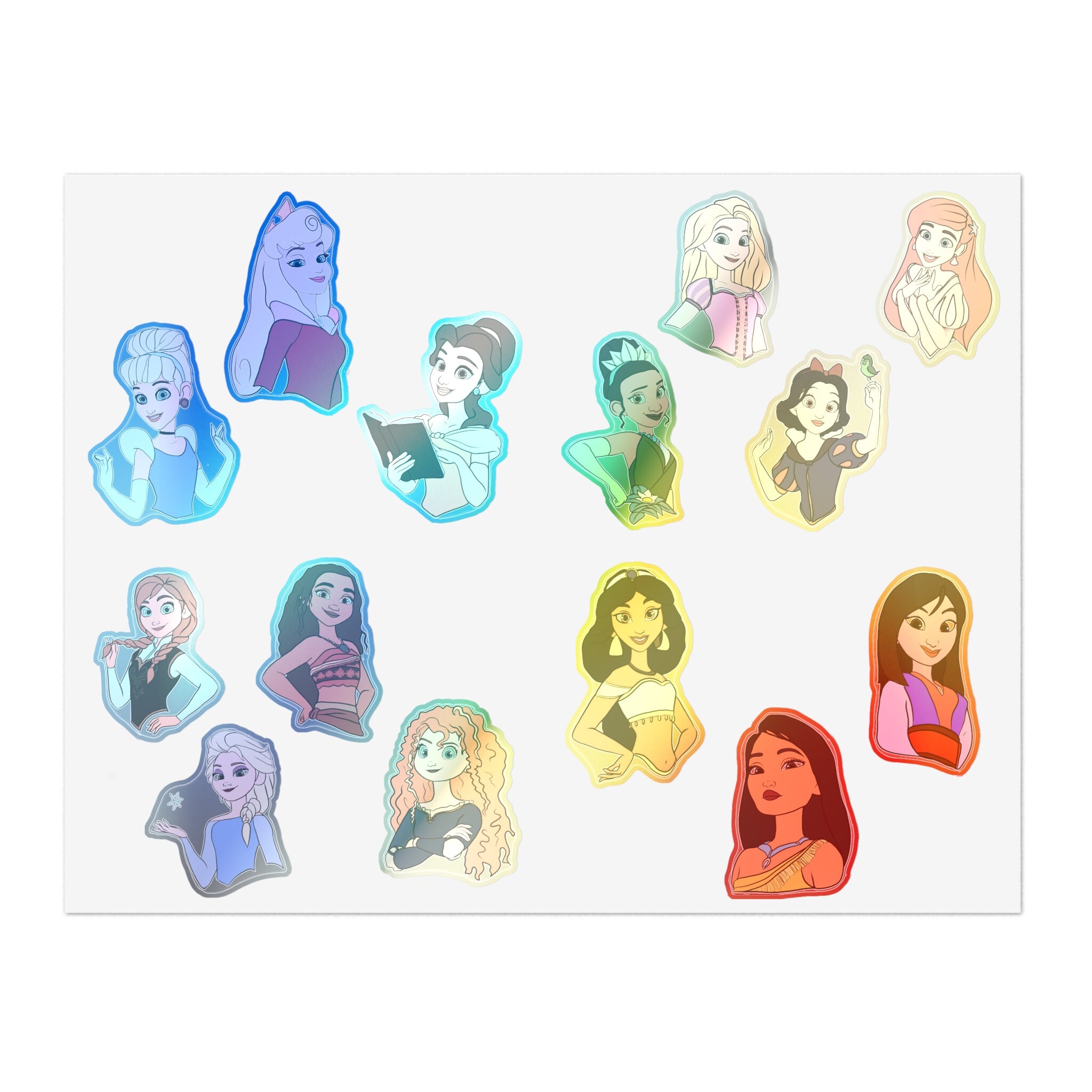 Disney Princess Sticker Sheet, Disney Princesses - Etsy