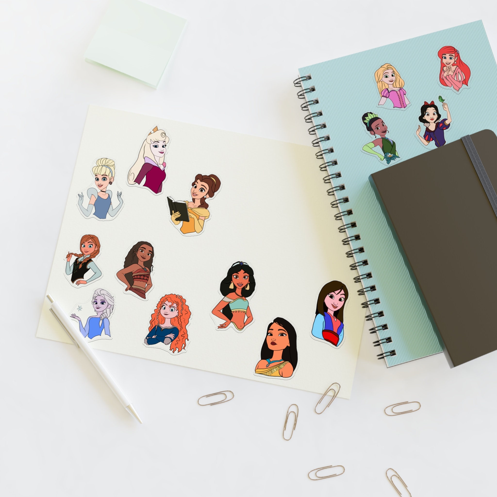 Disney Princess Sticker Sheet, Disney Princesses - Etsy