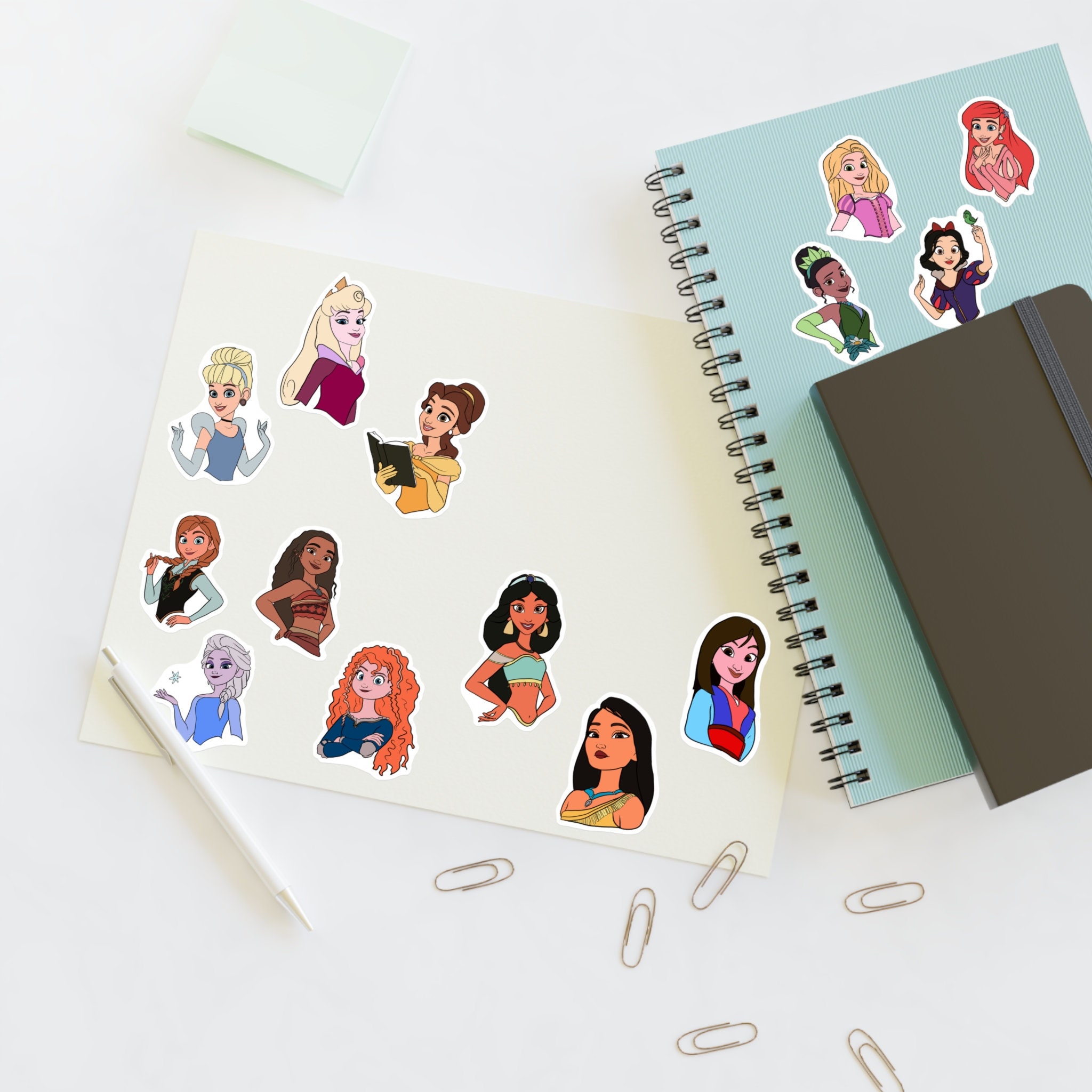 Disney Princess Sticker Sheet, Disney Princesses - Etsy