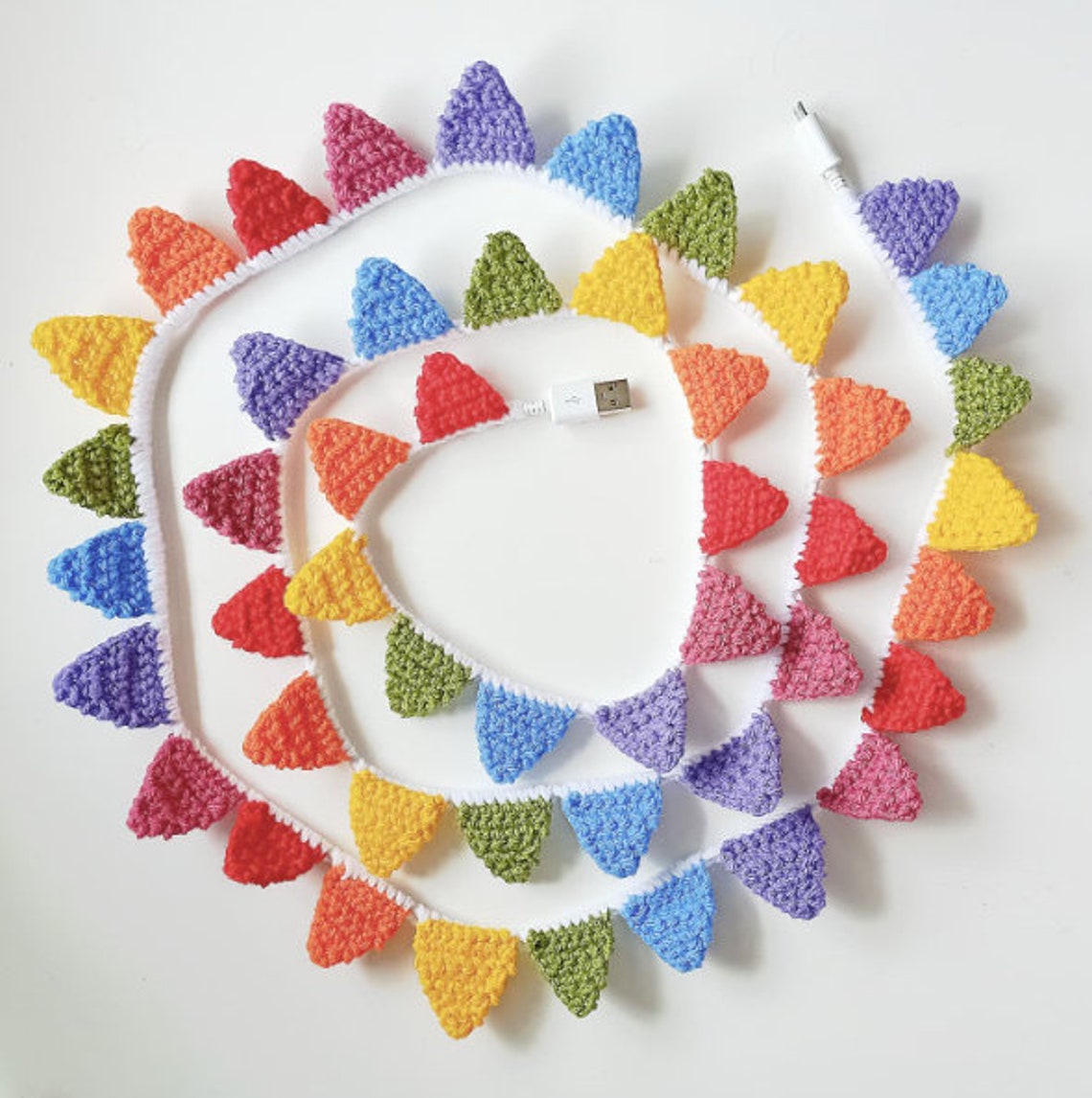 PATTERN - Crochet Mini Flag Bunting - Etsy