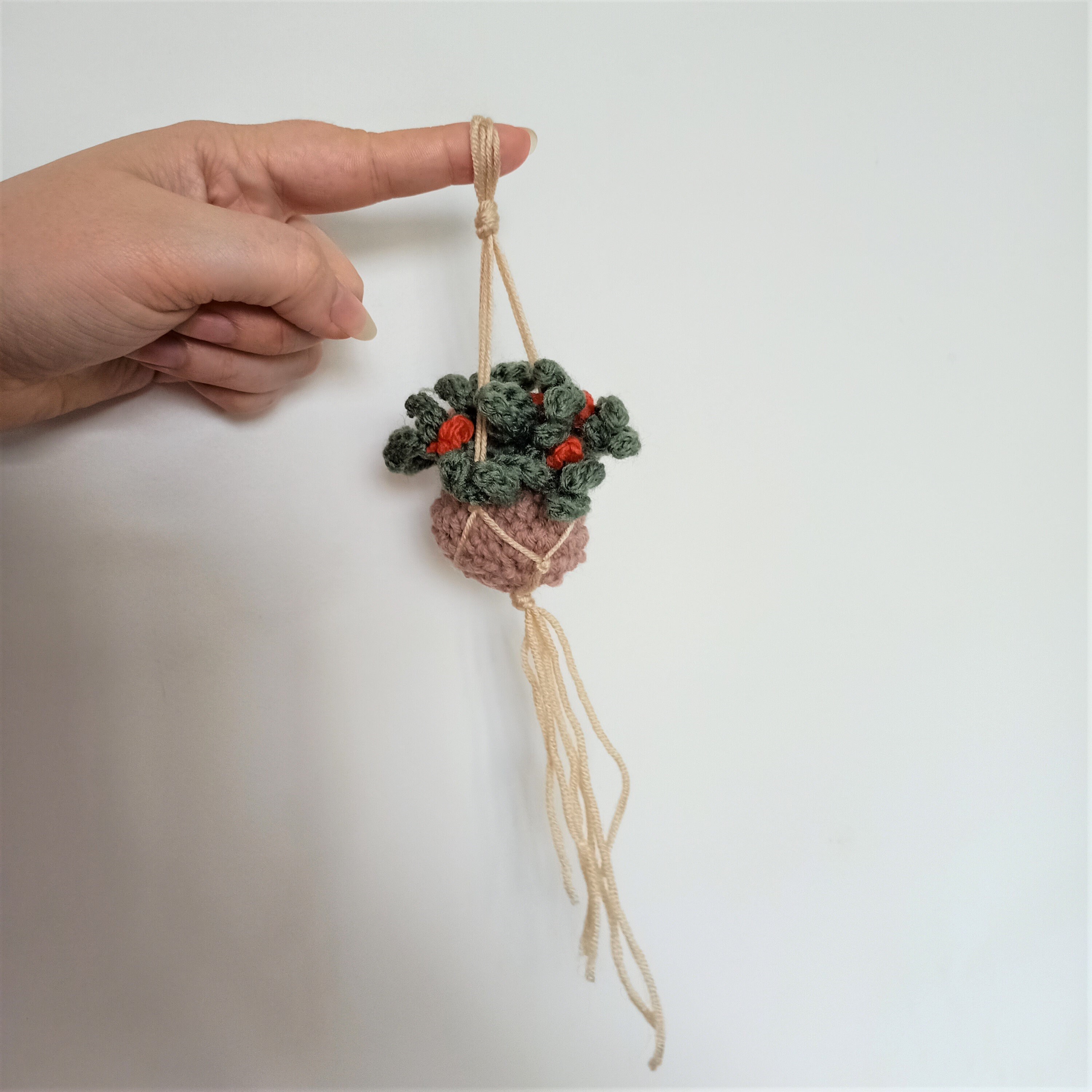 Mini Crochet Hanging Flower Planter Cute Succulent Plant - Etsy
