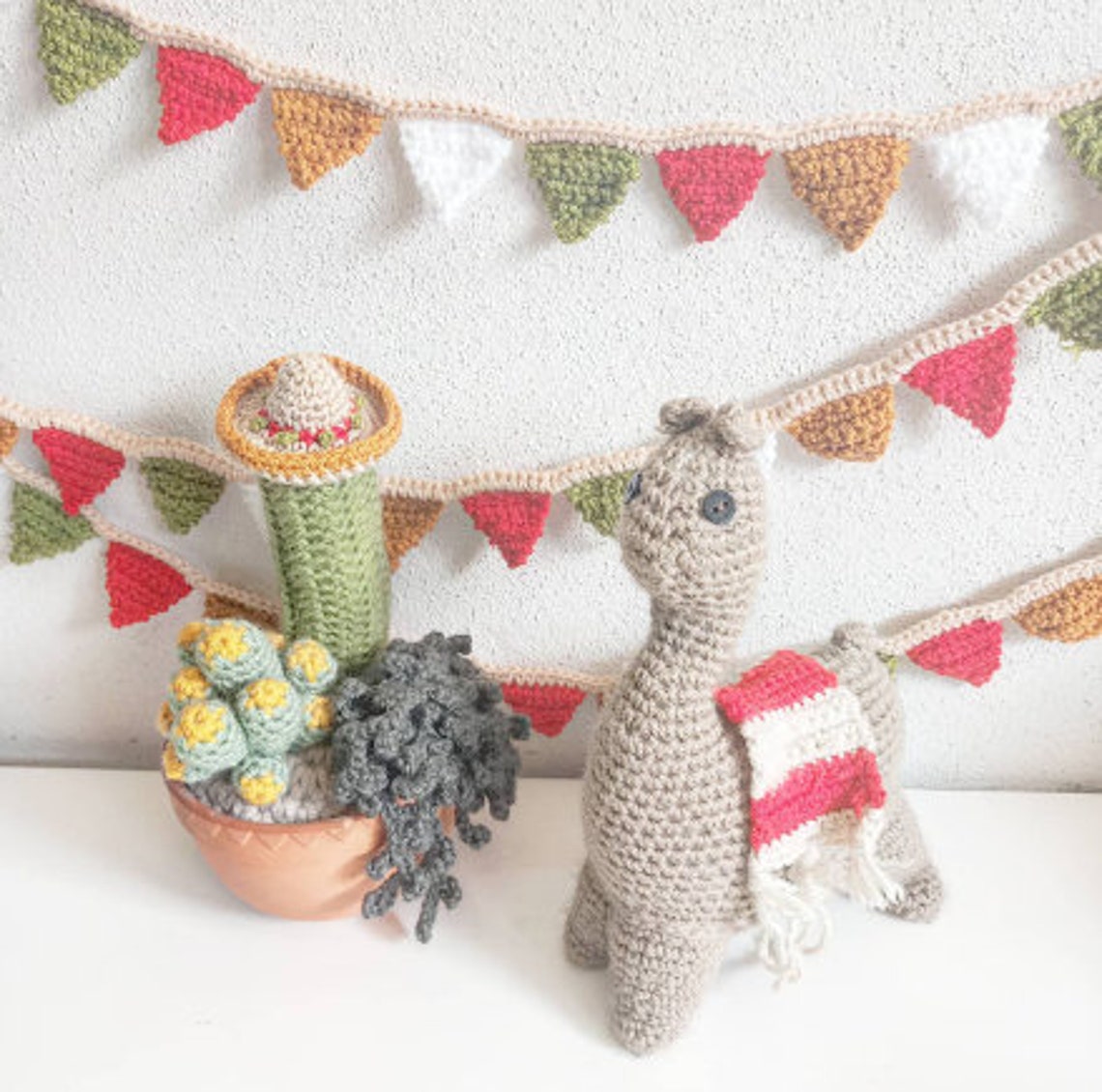 PATTERN - Crochet Mini Flag Bunting - Etsy