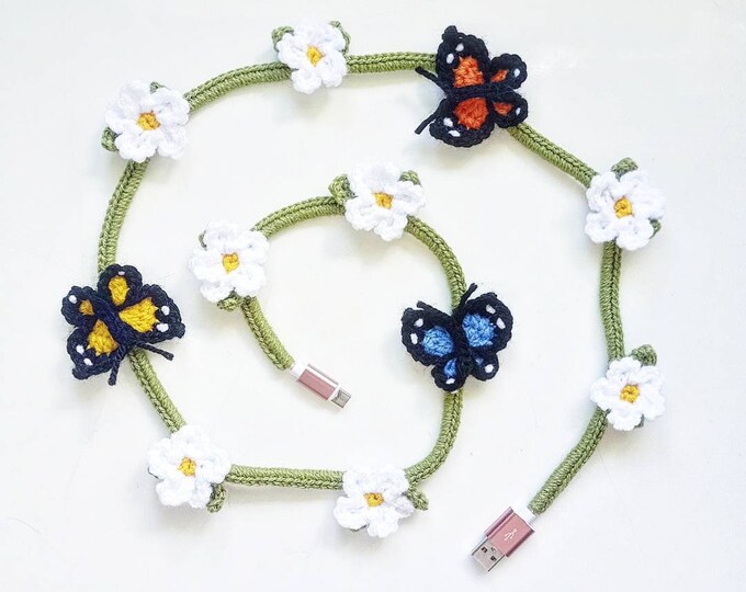 Crochet Phone Charger Crochet Leaf Vine Phone Charger - Etsy