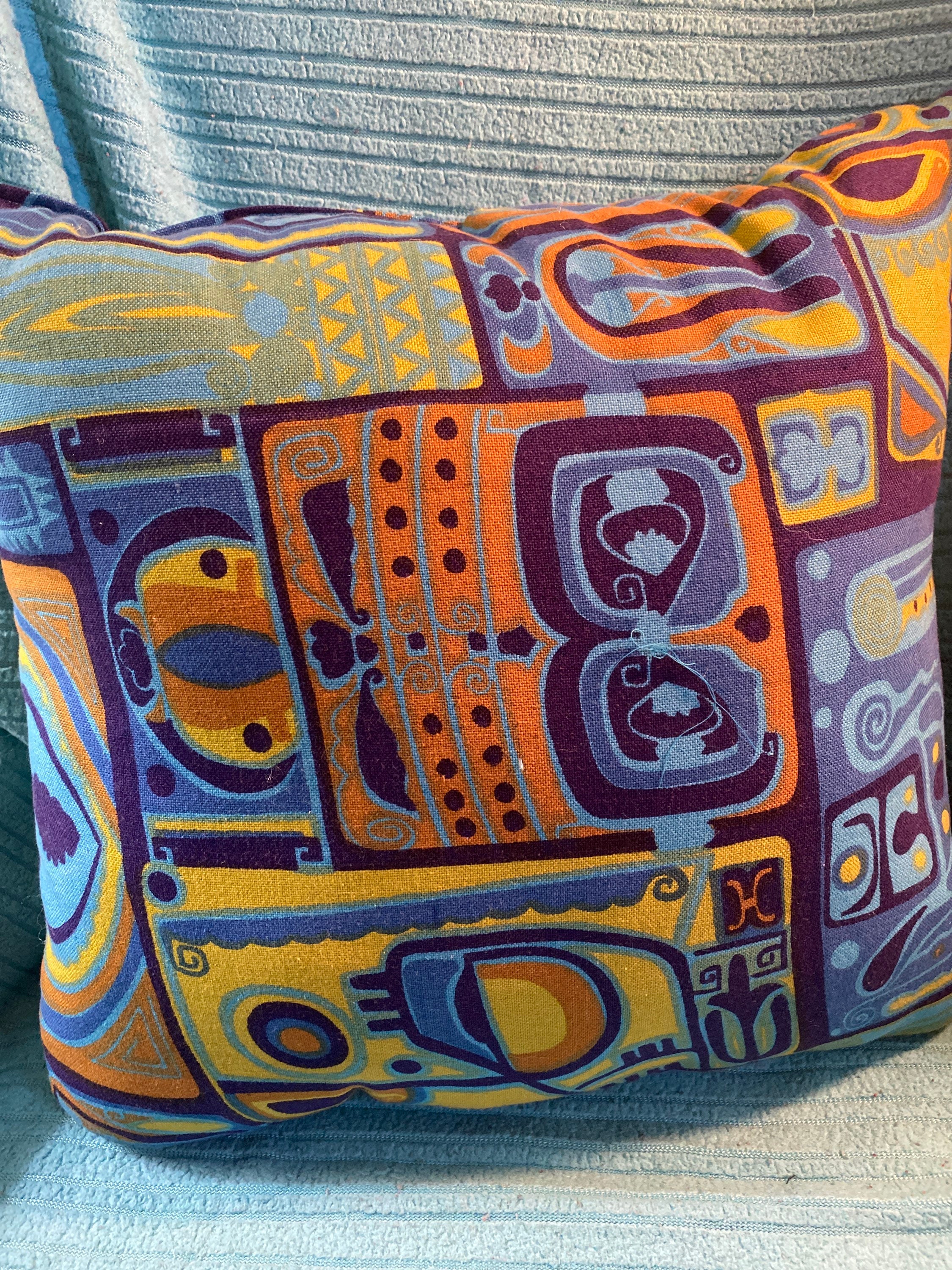 Home Décor Tropical Tiki hut Handmade 15 inch overstuffed Pillow Retro ...
