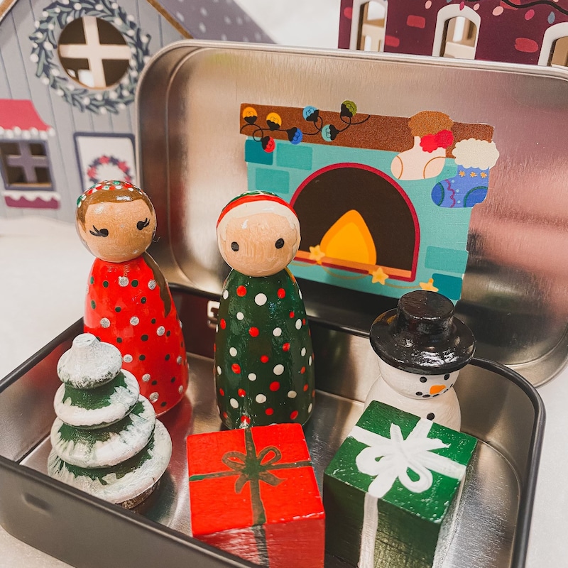 Christmas Peg Dolls - Etsy