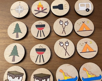 Summer Camp Memory Match Printable - Fun Camping Kid Games - Road Trip ...