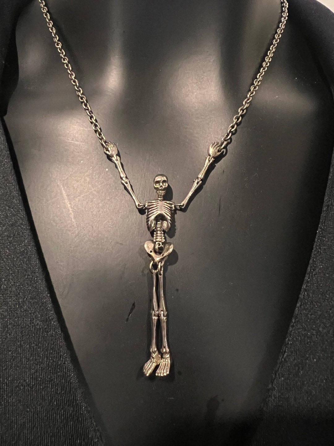Vintage Vivienne Westwood Skeleton Necklace in Silver - Etsy