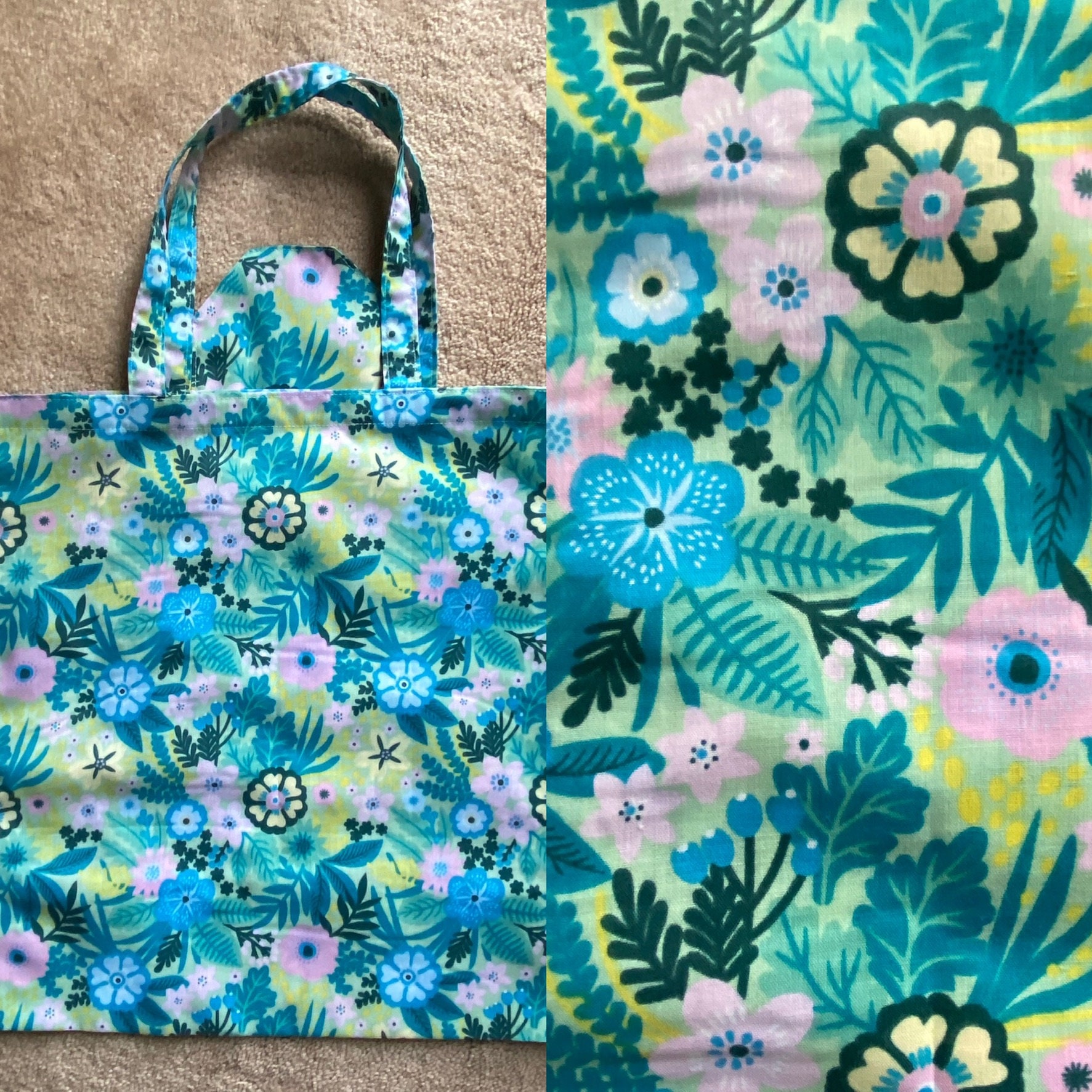 Handmade Fold up Shopping Bags - Etsy UK