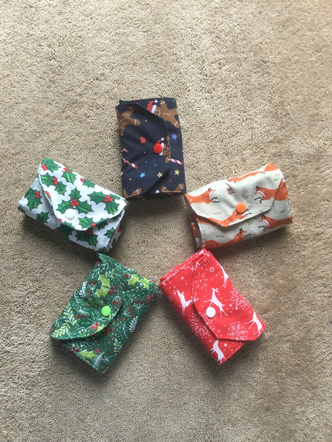 Handmade Fold up Shopping Bags Christmas Collection - Etsy UK