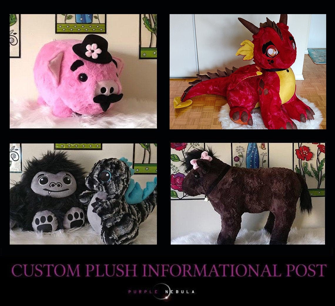 INFORMATION for ANY CUSTOM Plushie Please do not purchase | Etsy