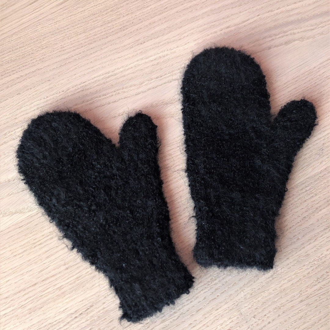 Alpaca Mittens, Black Mittens, Winter Mittens, Warm Mittens - Etsy Canada