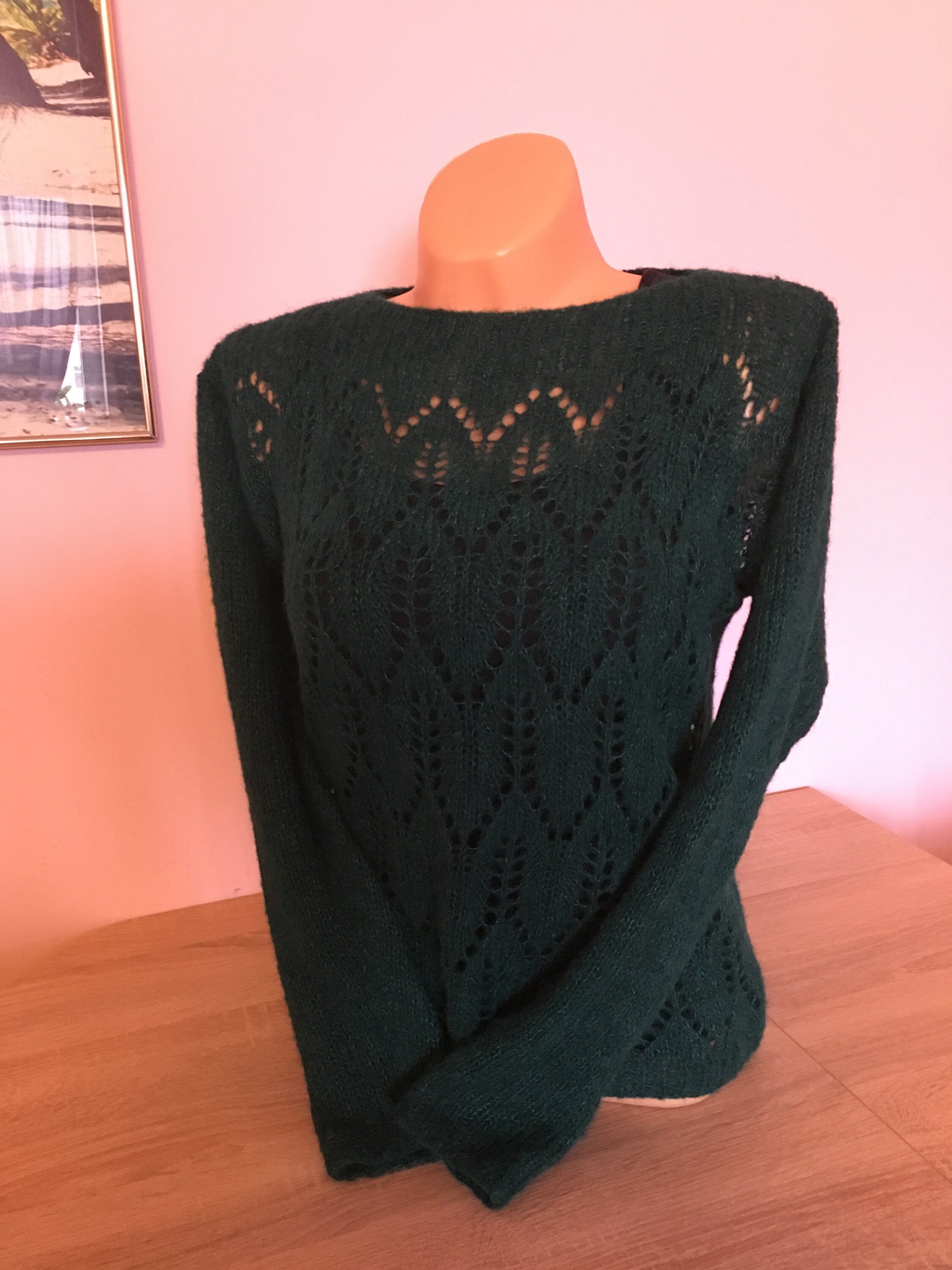 Emerald Green Sweater, Alpaca Sweater, Women Sweater, Silk Alpaca, Warm ...