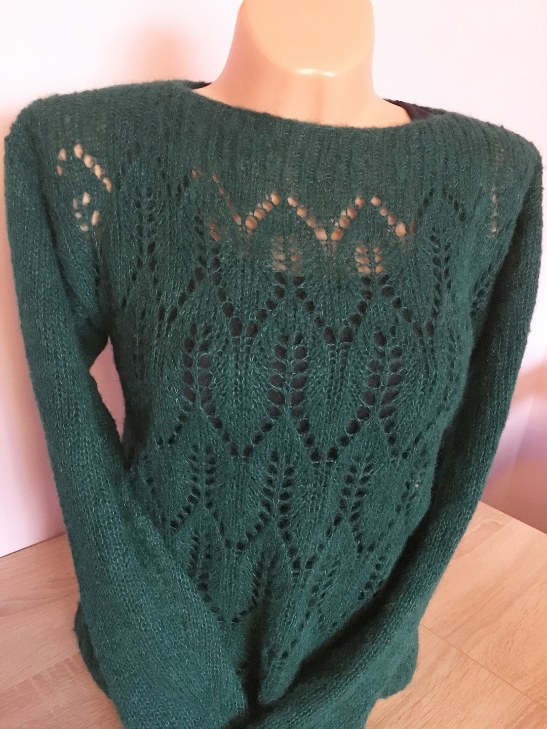 Emerald Green Sweater, Alpaca Sweater, Women Sweater, Silk Alpaca, Warm ...
