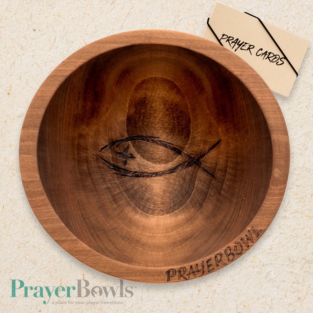 Prayer Bowl | Made in the USA | Christian Gifts | Prayer Bowls Wood ...