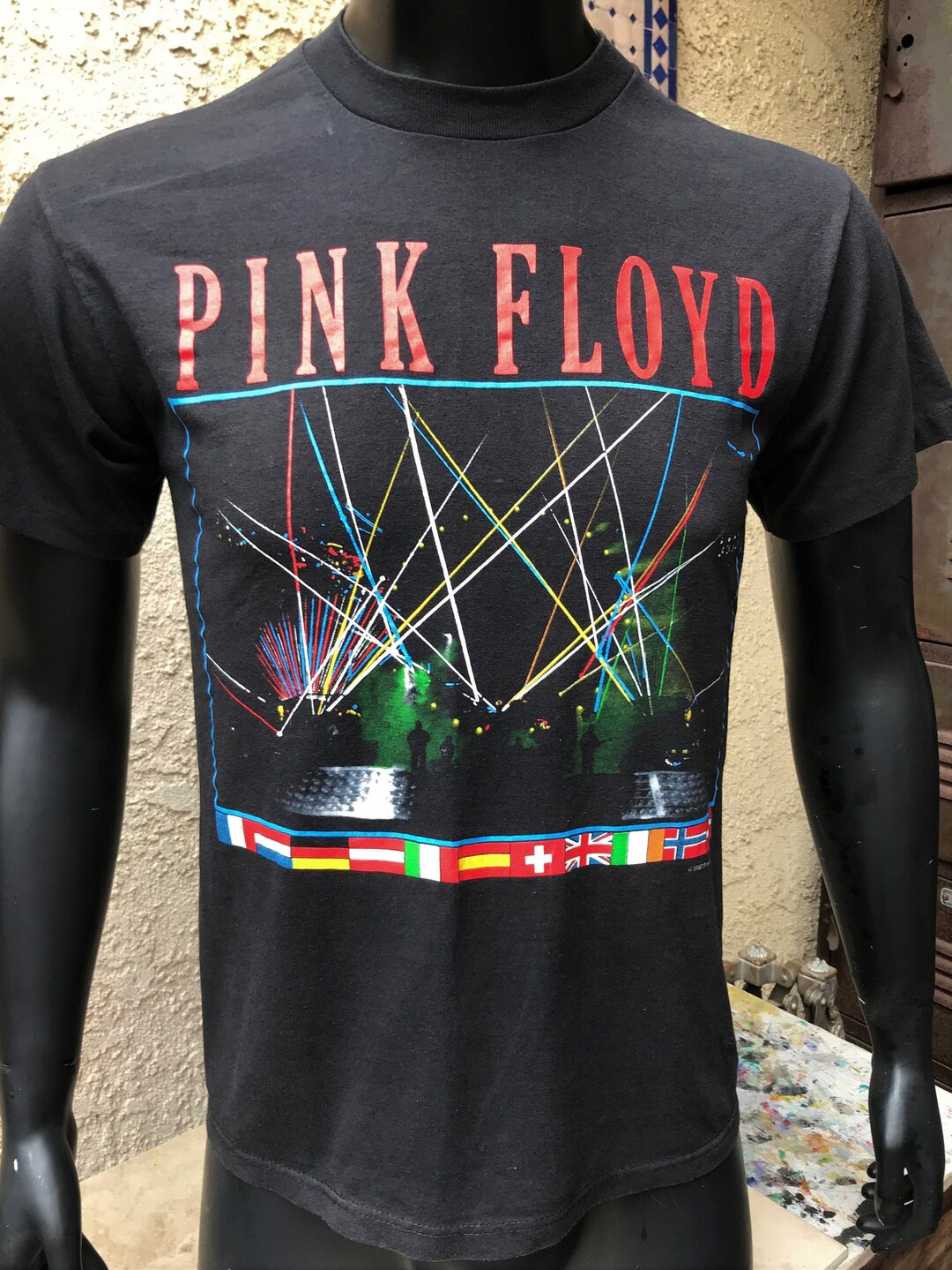PINK FLOYD 1987 Original European Tour Concert Tour Tee, Vintage Pink ...