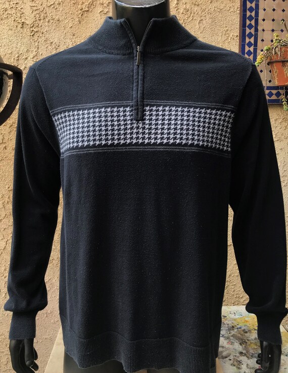 Mervyns Profile Men's Black Sweatshirt with Black & W… - Gem
