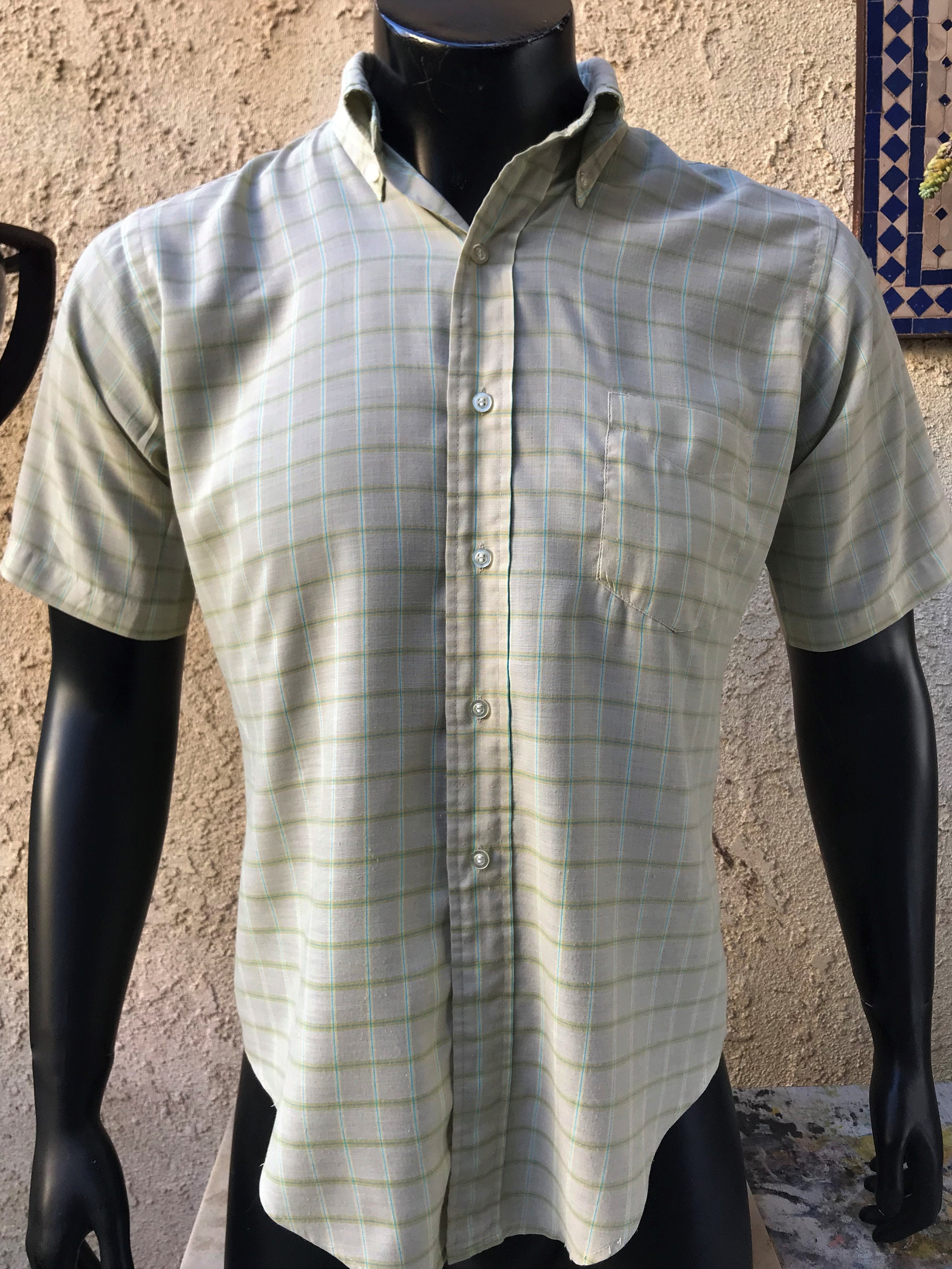 ROOS ATKINS Men's Vintage Single Needle Tailoring Reverse Stitch Green ...