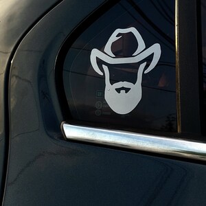 Cowboy Hat With Big Beard Decal - Men's Decal - County Decal - Cowboy ...