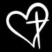 Cross Heart Decal - Religious Decal - Cross Heart Christian Decal ...