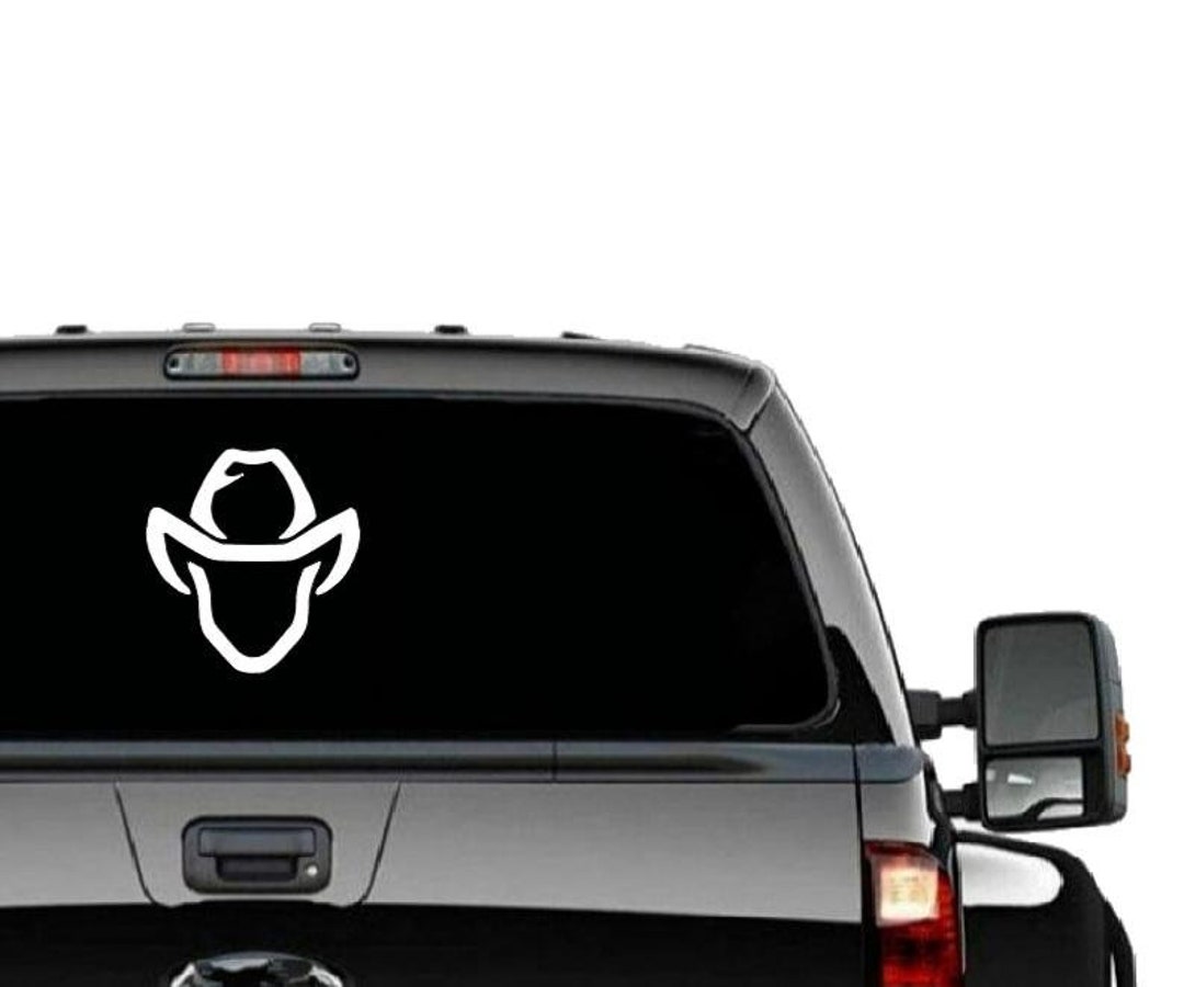 Cowboy Hat Decal - Cowboy Sticker - Custom Decal - Rugged Decal - Decal ...