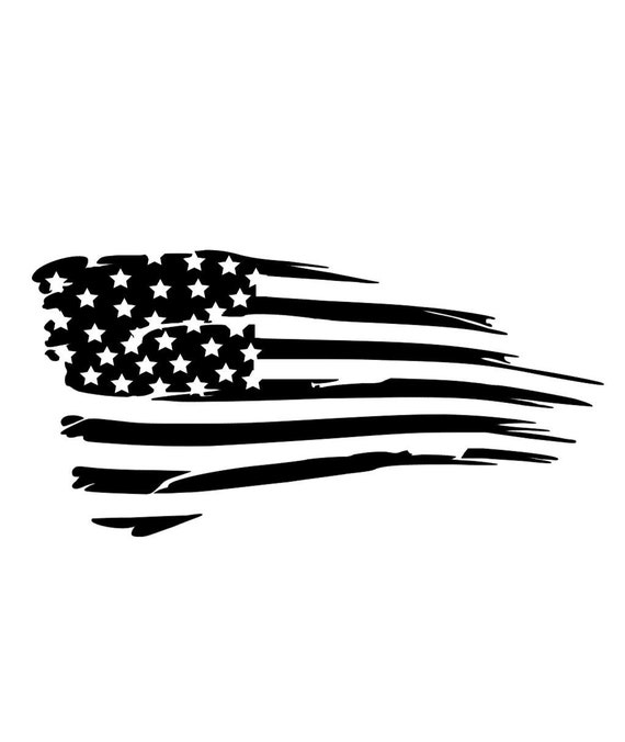 American Flag Decal Distressed Flag Decal US Decal - Etsy