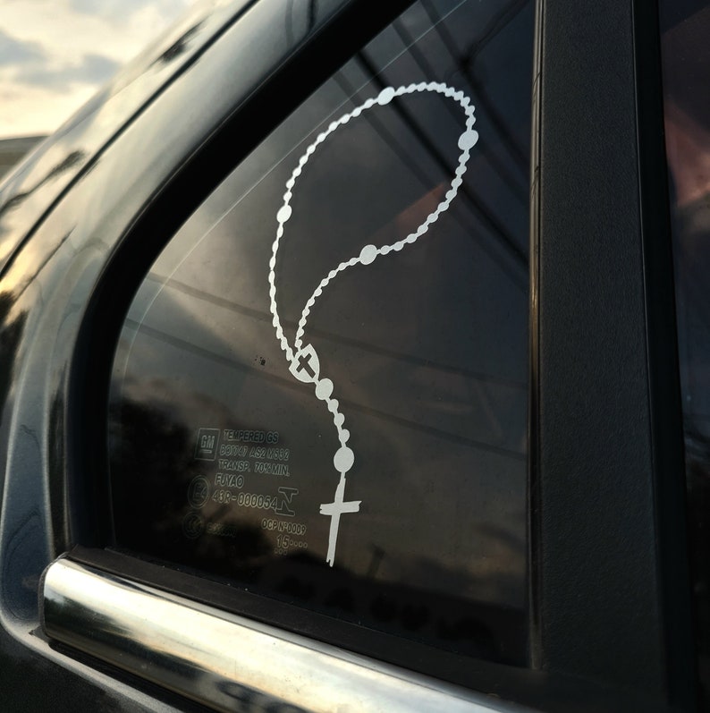 Rosary Decal Complete Rosary Sticker Rosario Religious - Etsy