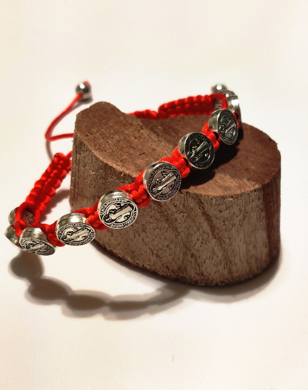 Adjustable Red Saint Benedict Bracelet - St Benedict - Protection ...