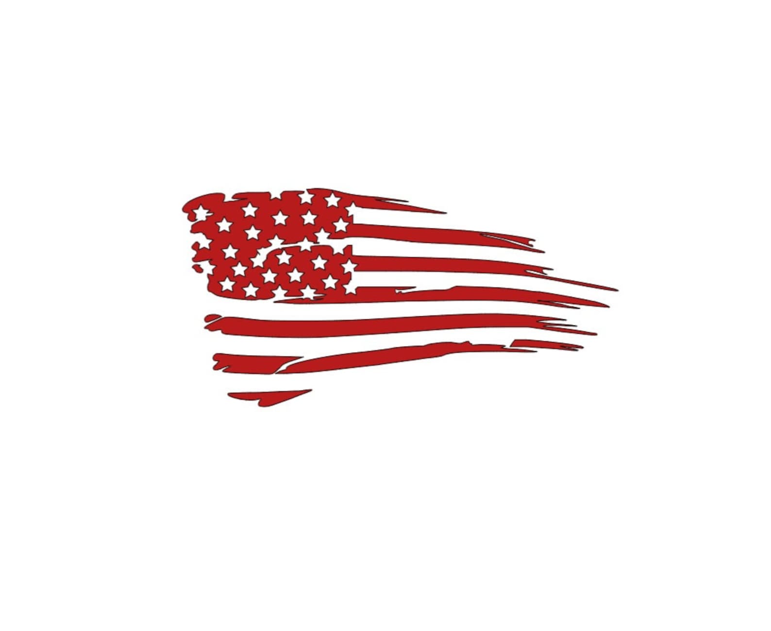 American Flag Decal Distressed Flag Decal US Decal - Etsy
