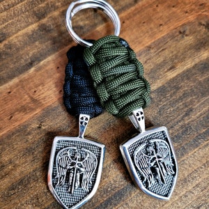 Saint Michael Keychain Paracord - Paracord Keychain - St Michael ...