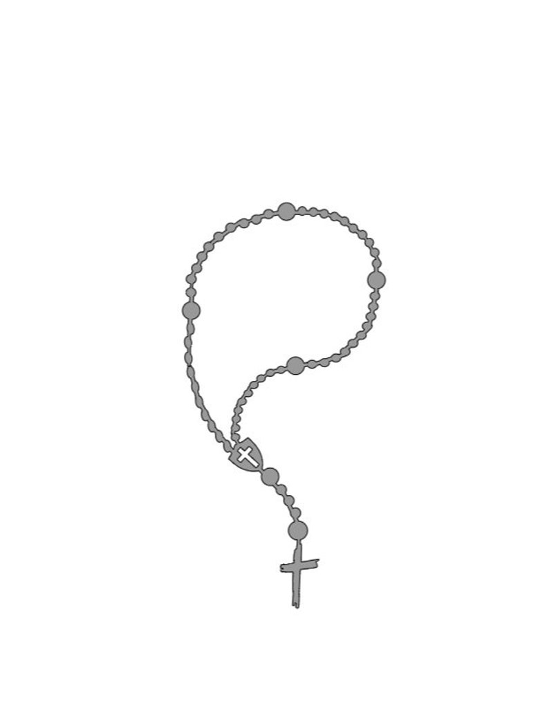 Rosary Decal Complete Rosary Sticker Rosario Religious - Etsy
