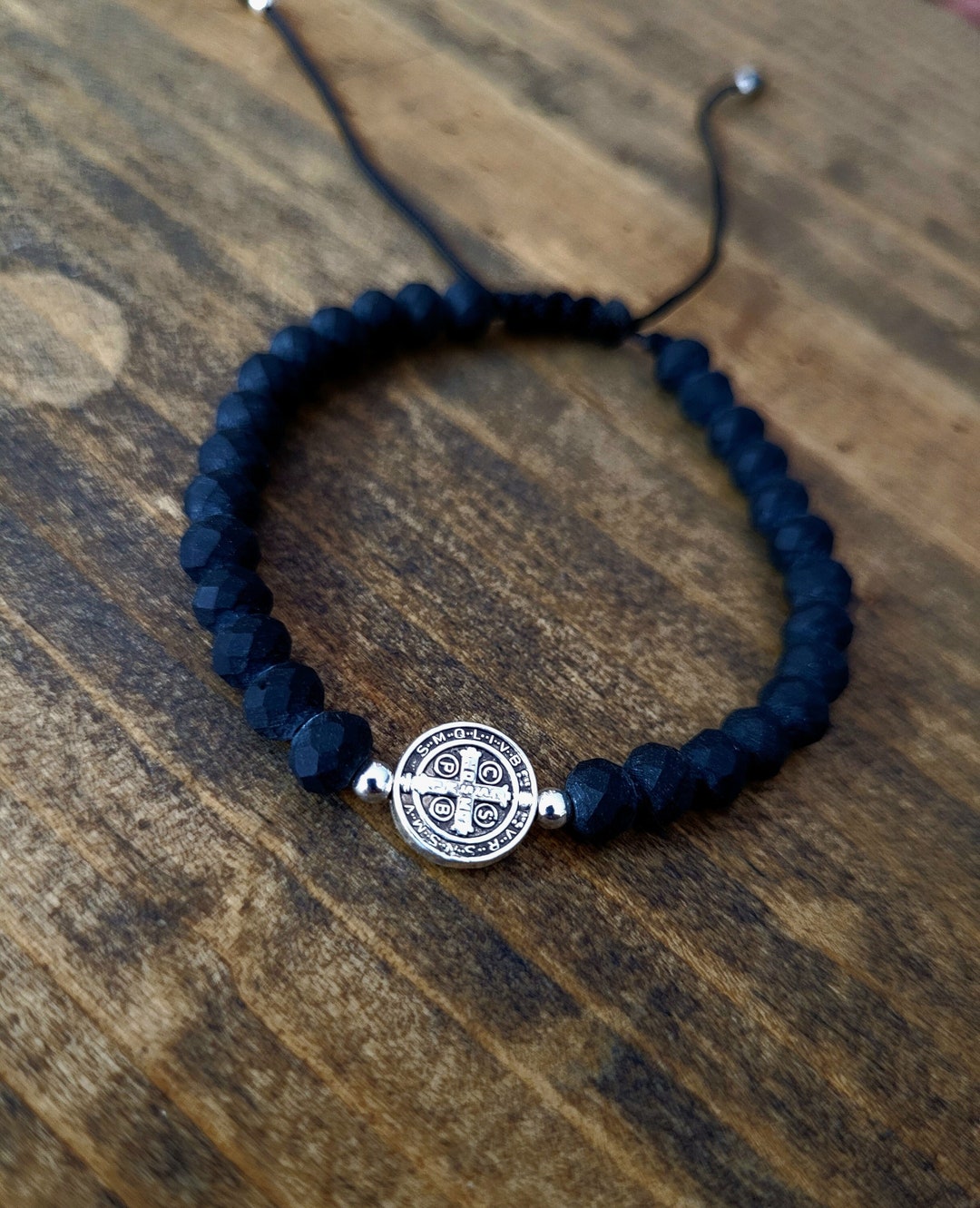 Saint Benedict Bracelet - Adjustable Bracelet - St Benedict Medal ...