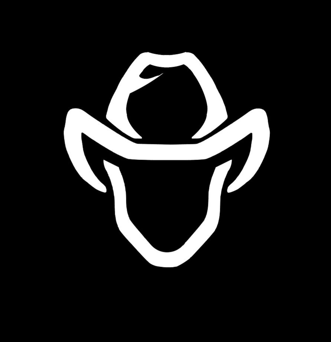 Cowboy Hat Decal - Cowboy Decal - Western Decal - Rancher Decal - Hat ...