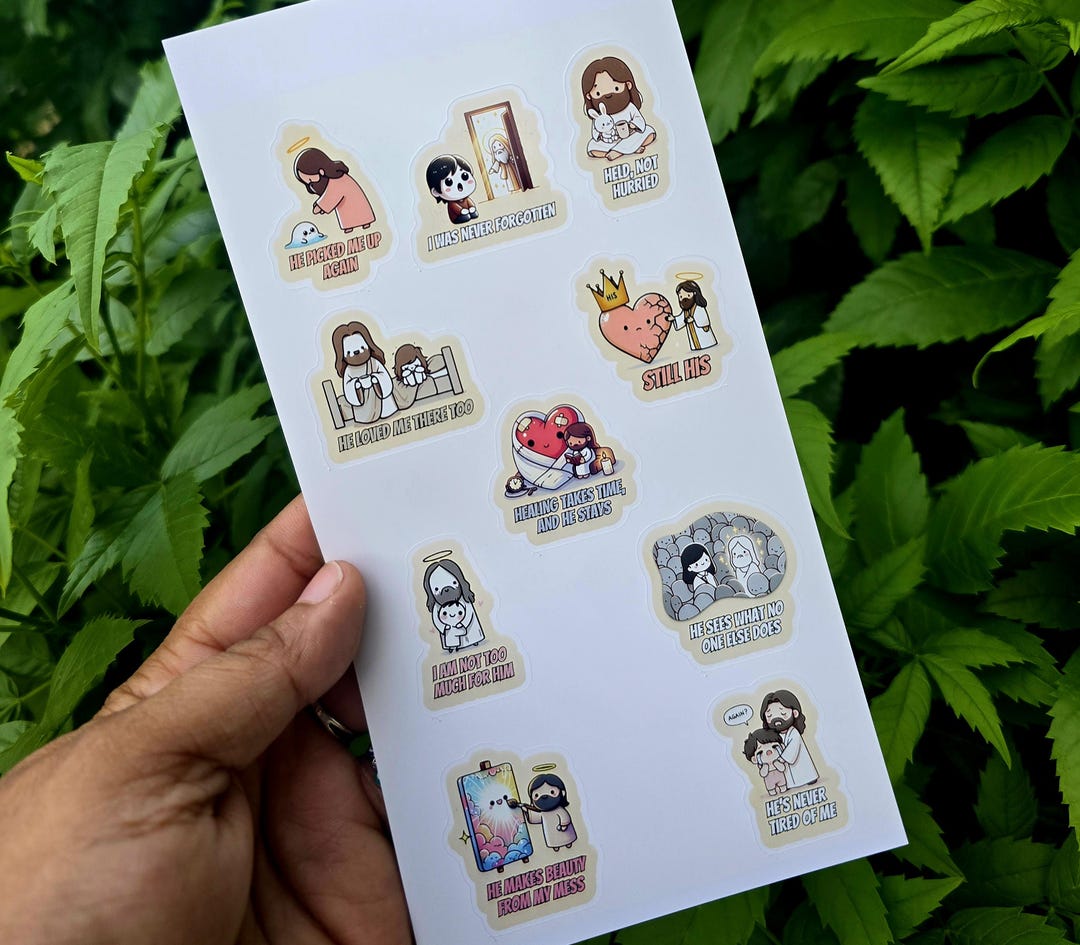 Religious Sticker Sheet – Vibrant Christian Catholic Faith Stickers for ...