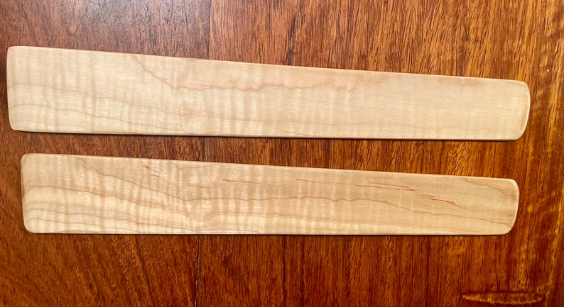 Handmade Wooden Spatula/scraper in Walnut, Oak, Hickory, Curly Maple ...