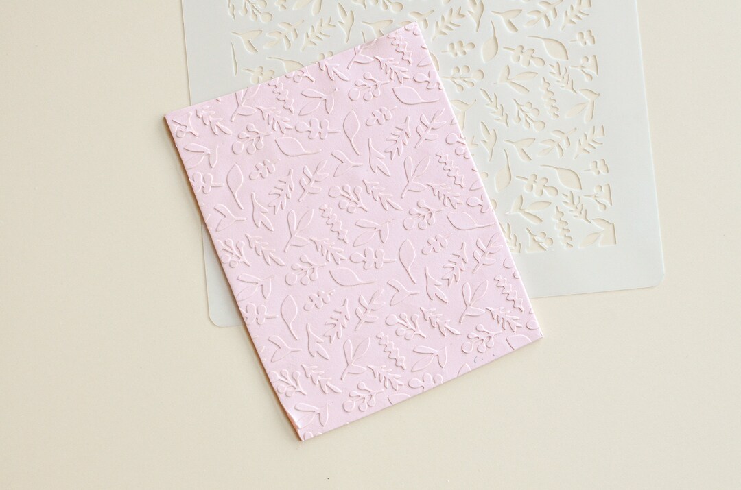 Reusable Texture Sheet, Thin Stencil Sheet, Autumn Leaves Pattern ...