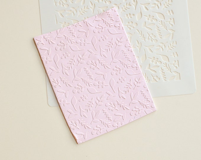 Reusable Texture Sheet, Thin Stencil Sheet, Autumn Leaves Pattern ...